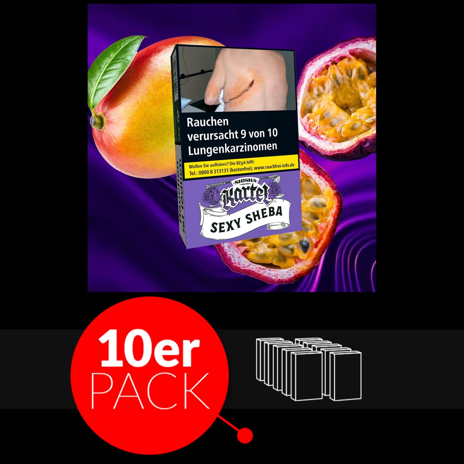 Shisha Kartel Tabak 10 x 25g - Sexy Sheba - Al Madina Shisha Shop, 30,00