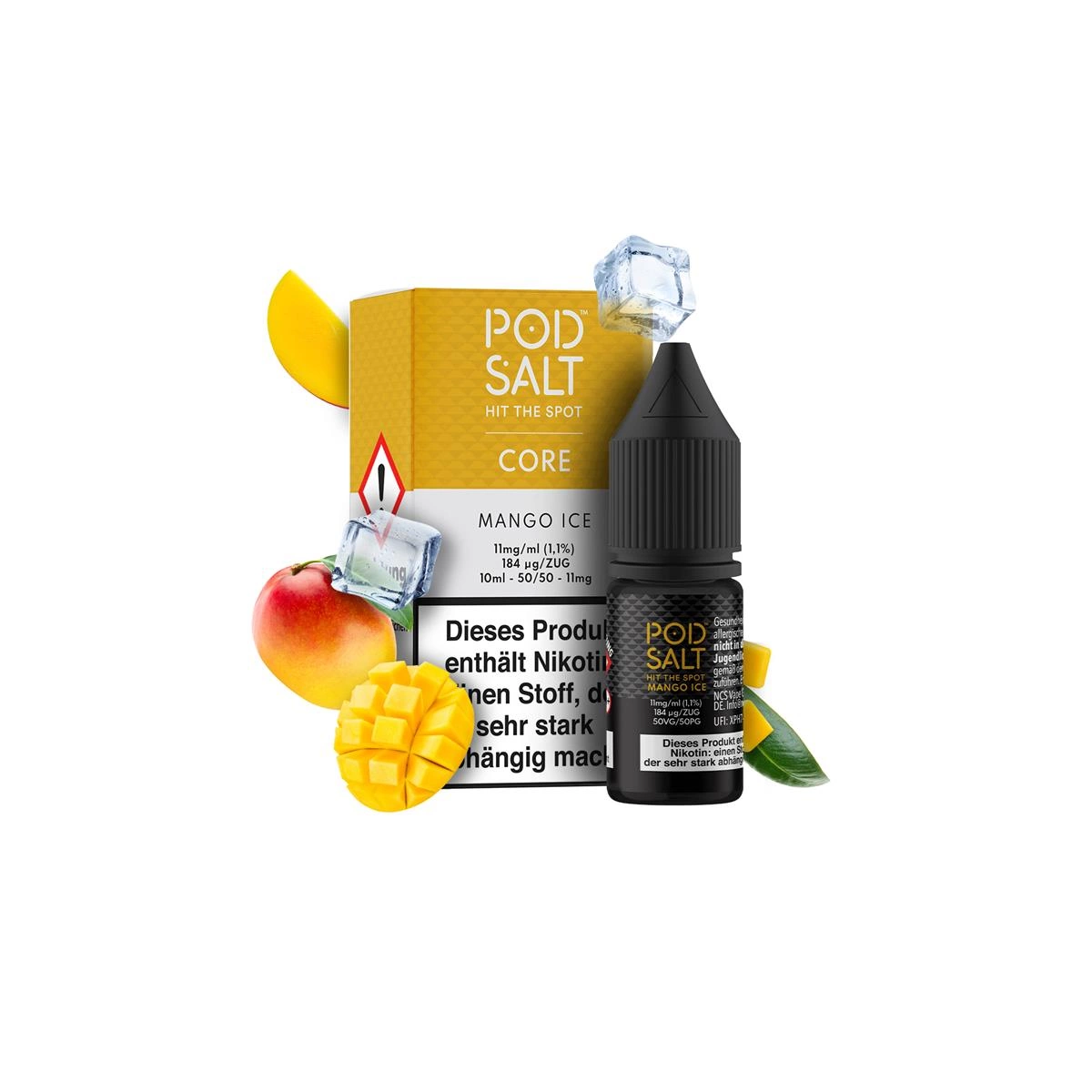 Pod Salt Core Liquid 10ml 11mg - Mango Ice - Al Madina Shisha Shop, 7,95